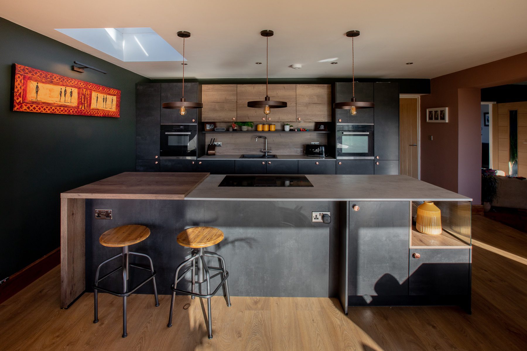 Dark Matt And Wood Kitchen | Classique Kitchens